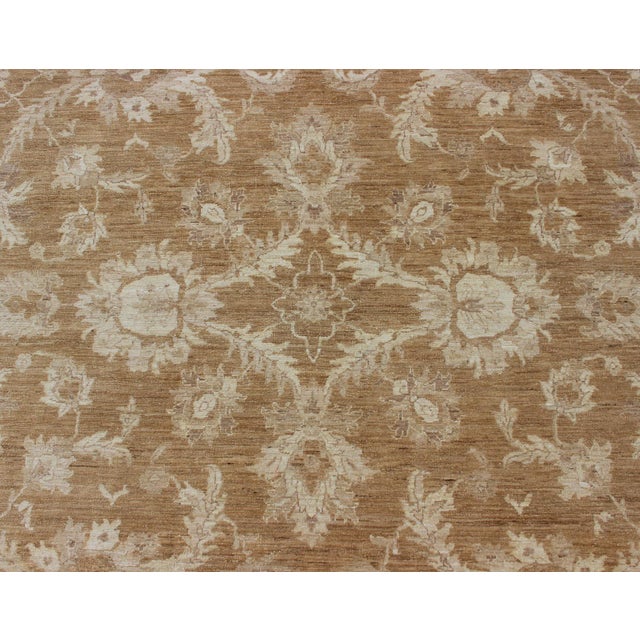 Sultanabad Design Afghan Made Floral Pattern in Earth Tones With Light ...