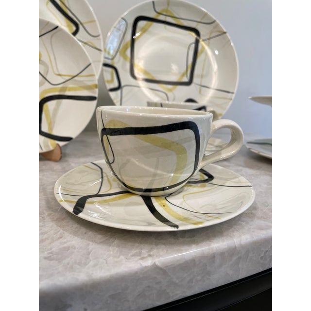 Vintage Mid Century Red Wing “Smart Set” Atomic Style Dinner Set ...