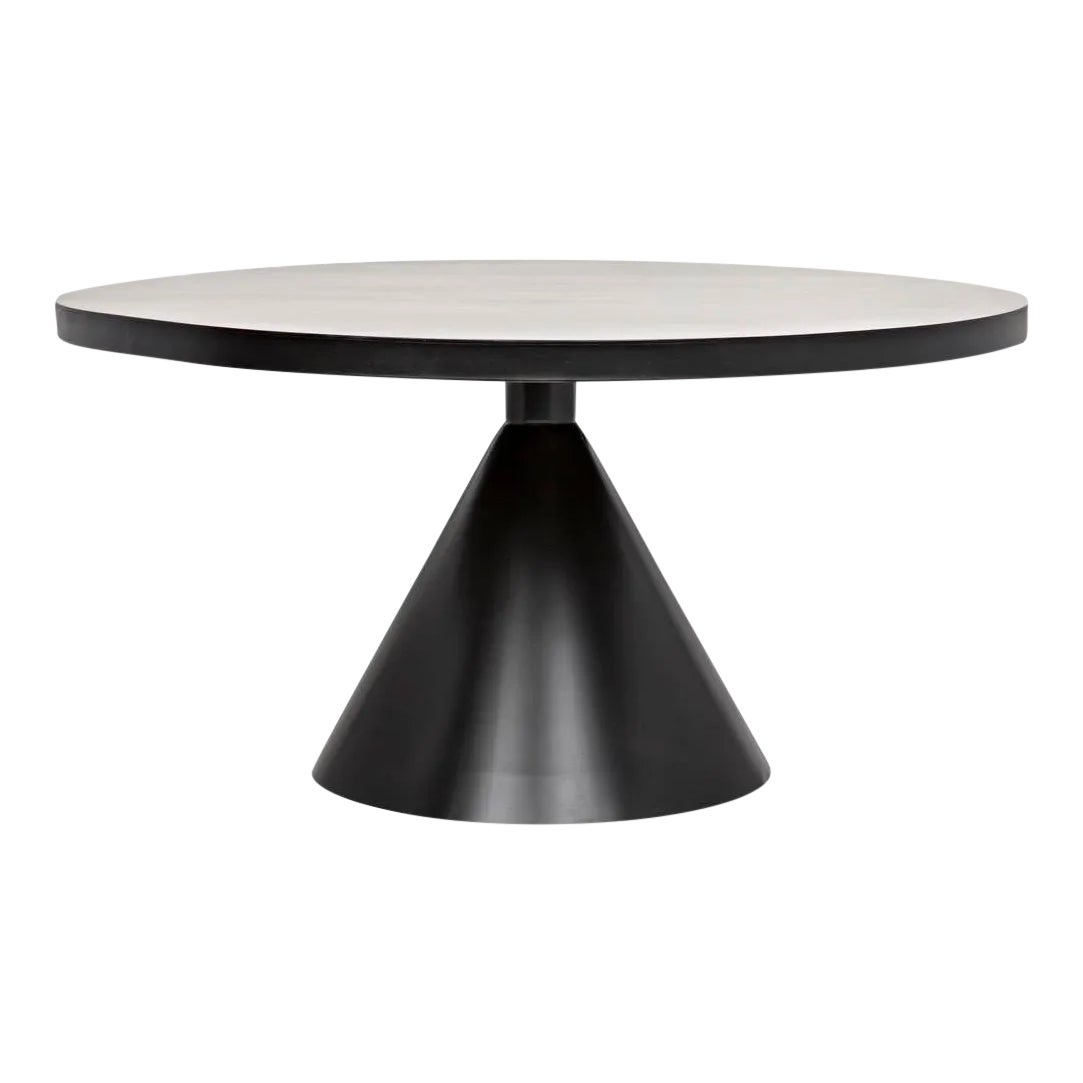 Cone Dining Table, Black Metal | Chairish