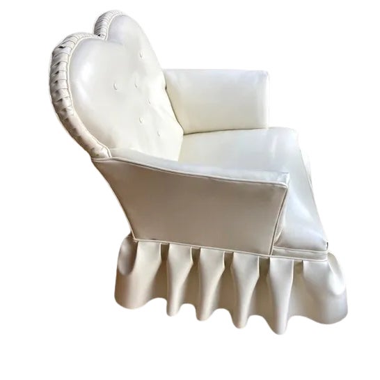 Vintage Heart Shaped Boudoir Chair | Chairish