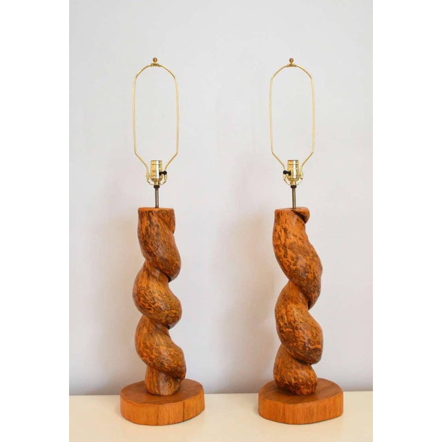Organic Form Table Lamps - a Pair | Chairish