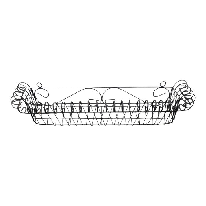 Massive Vintage Wrought Iron Scroll Black Outdoor Window Box Flower ...