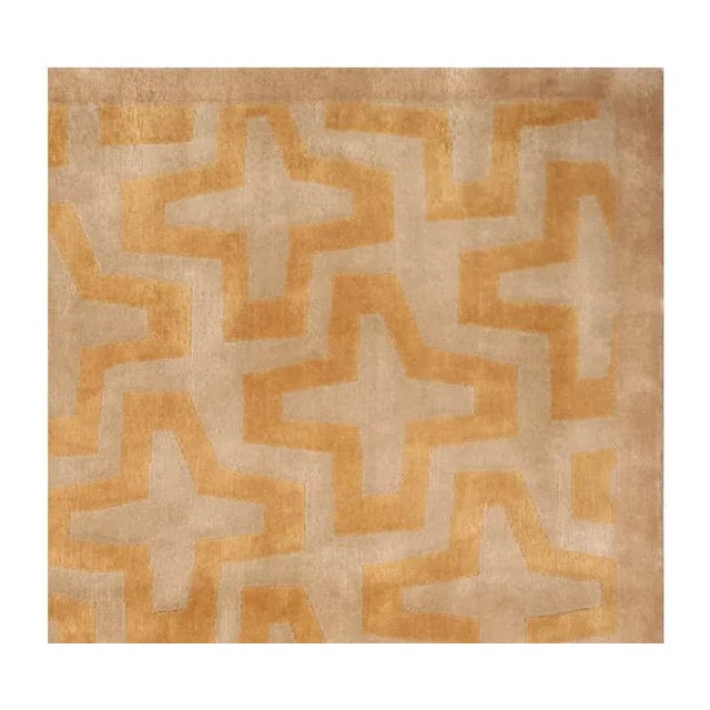 Handwoven Modern Nepali Style Area Rug 6'0'' X 8'10" | Chairish