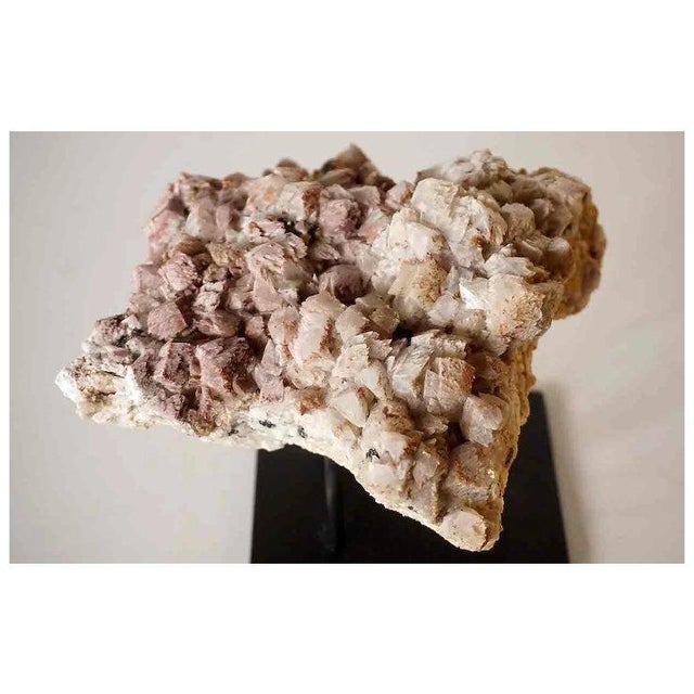 Late 20th Century Small Crystal Rock Specimen With Custom Iron Stand ...