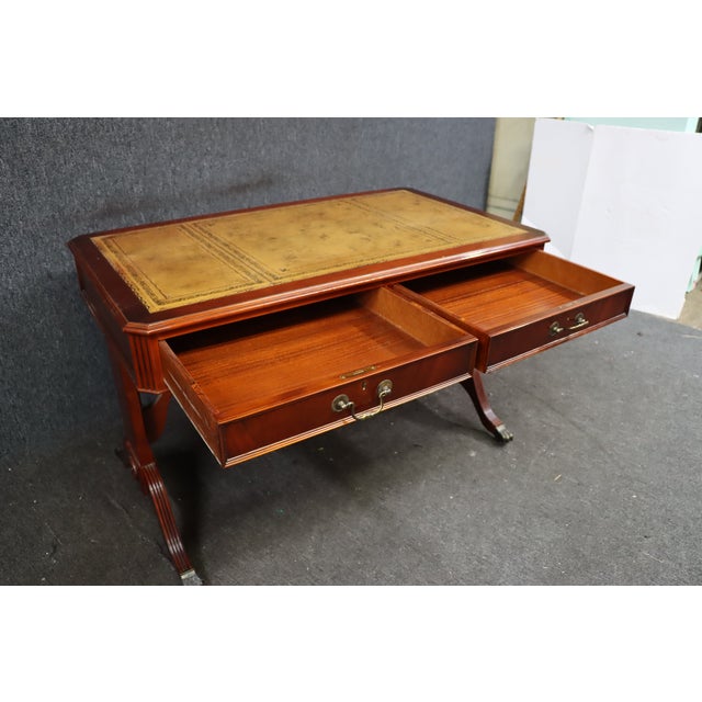 Leather Top Federal Style Desk | Chairish
