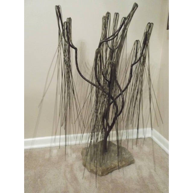Abstract Willow Tree Welded Metal Sculpture | Chairish