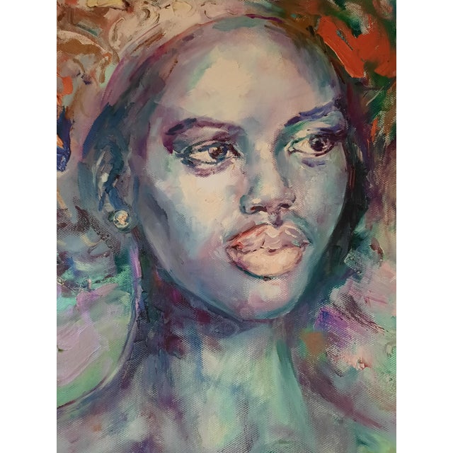 "Black Lilia" Contemporary Painting | Chairish