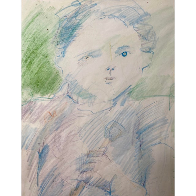 1976 Frank Creech Portrait of a Boy | Chairish