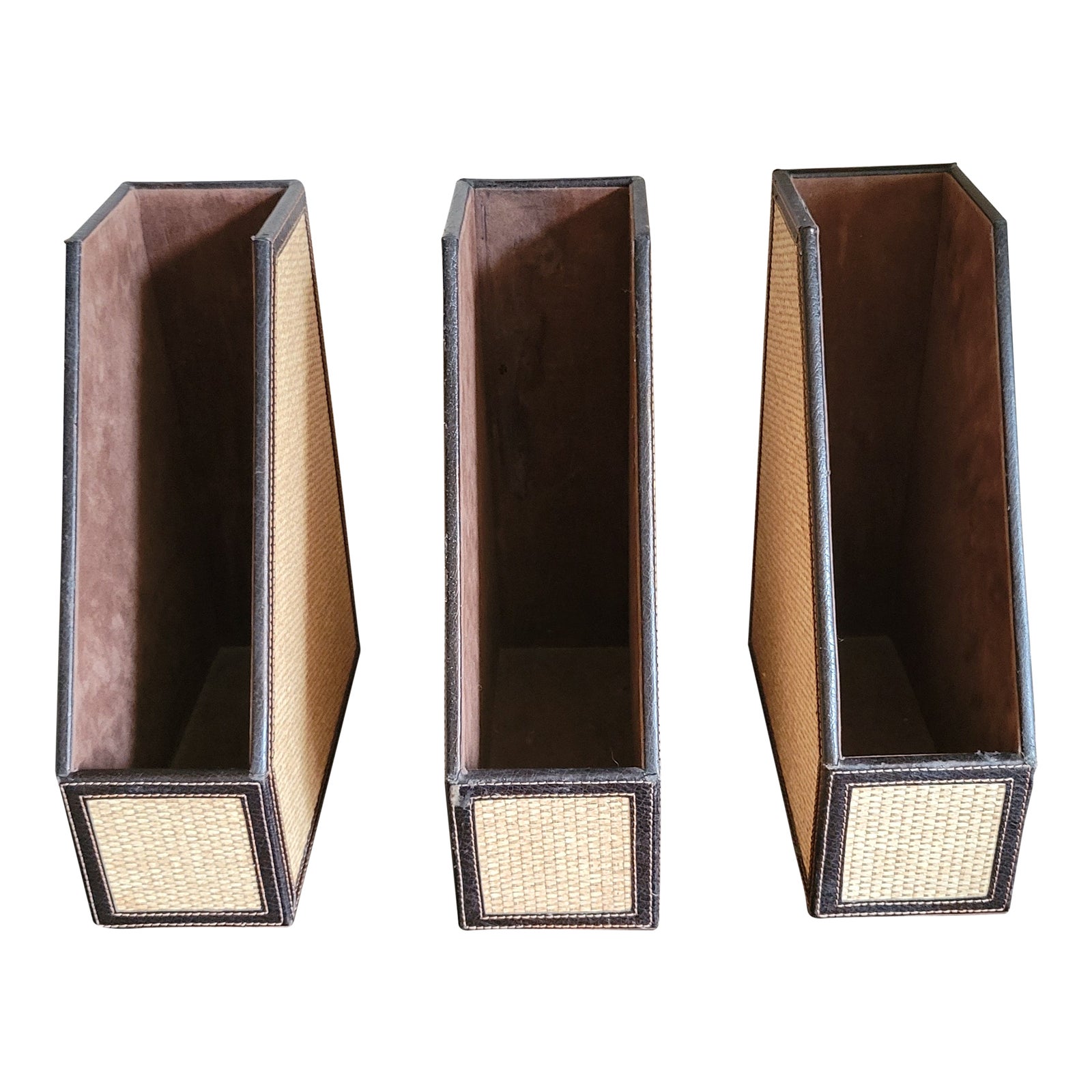 Mid 20th Century File Organizer, Book or Magazine Holder - Set of 3 ...