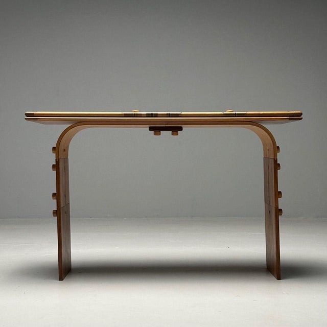 David Levy, American Studio, Mid-Century Modern, Game Table, Parquetry ...