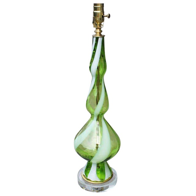 Italian Blown Glass Table Lamp | Chairish