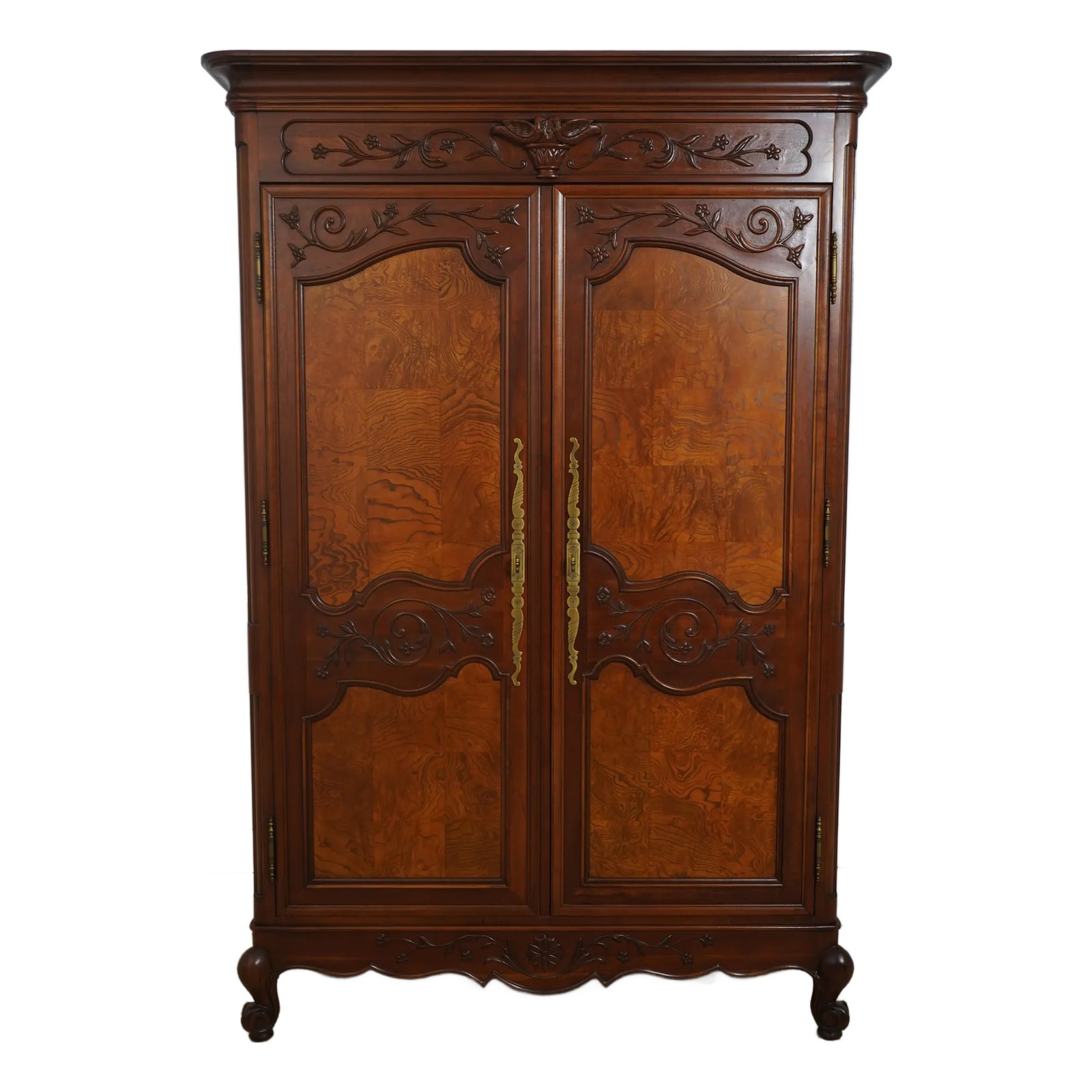 Century Large French Style Bedroom Armoire | Chairish