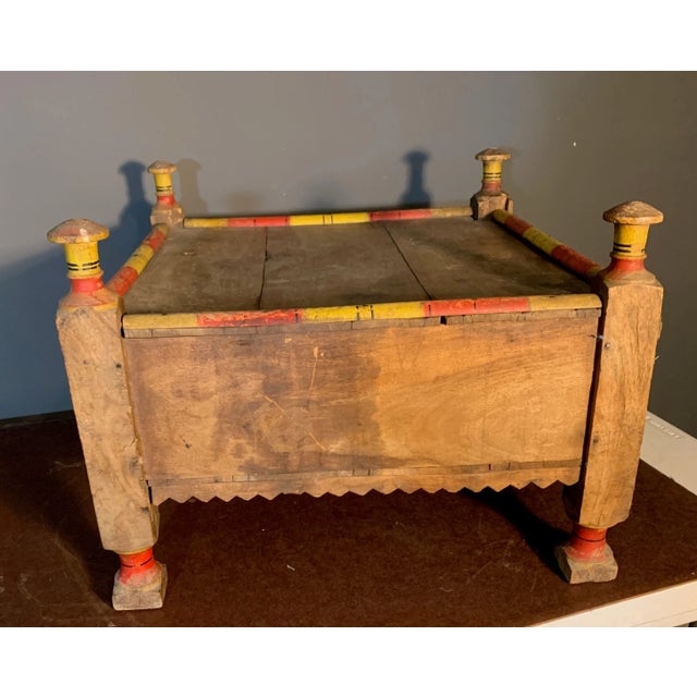 1910 Antique Primitive Folk Ottoman | Chairish