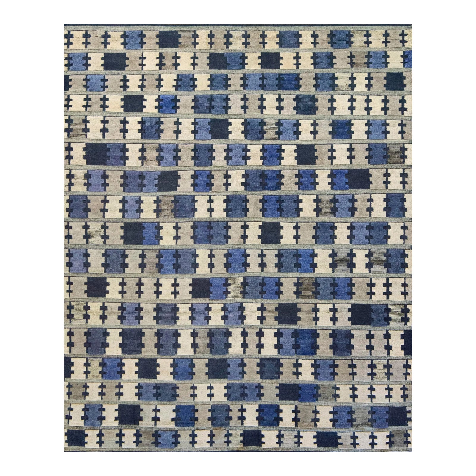 Mansour Modern Swedish Style Handwoven Wool Flatweave Rug | Chairish