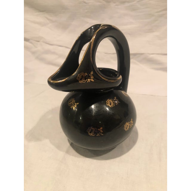 Mid-Century Ceramic Syrup/Oil Small Ball Pitcher/Cruet | Chairish