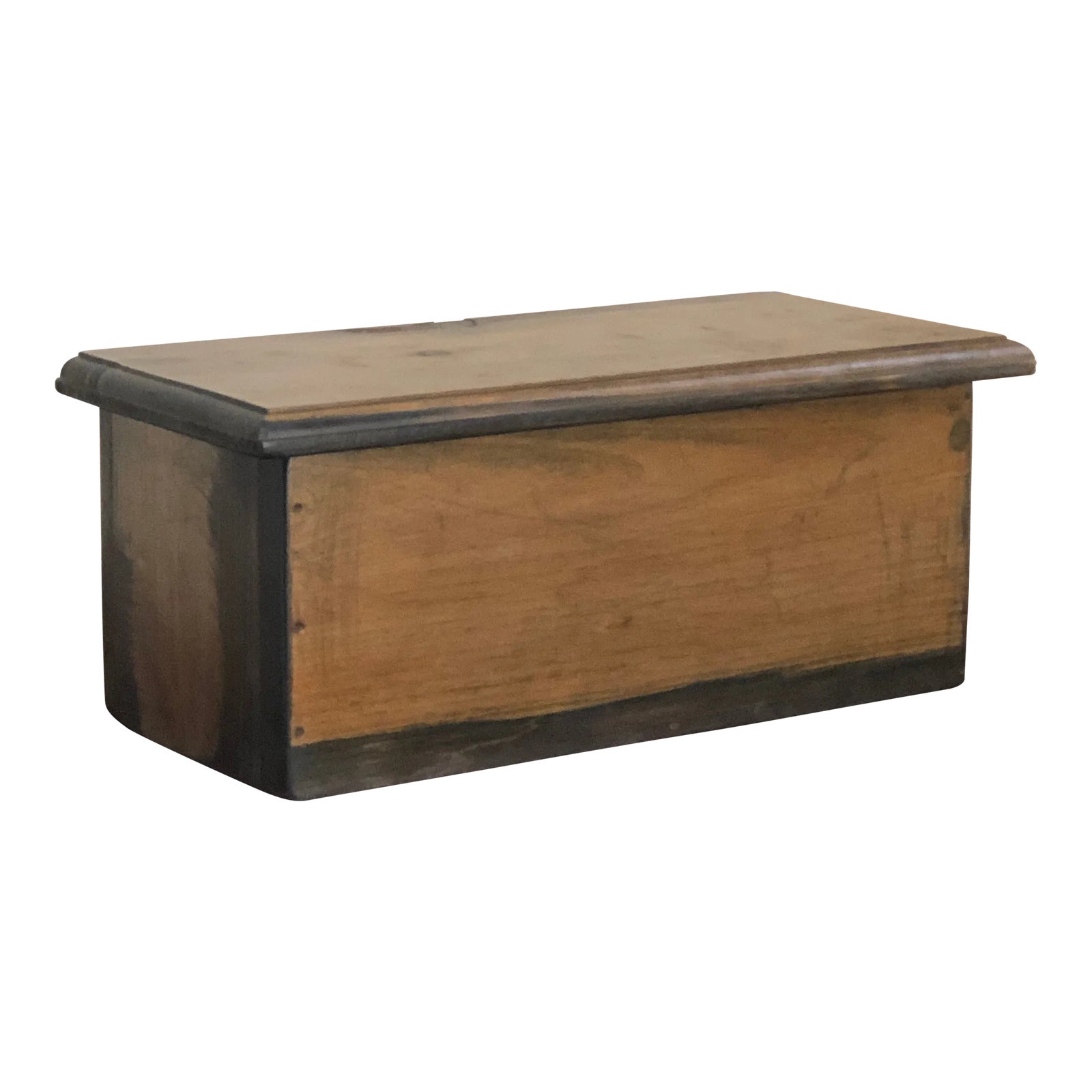 Vintage Handcrafted Primitive Wood Storage Box | Chairish