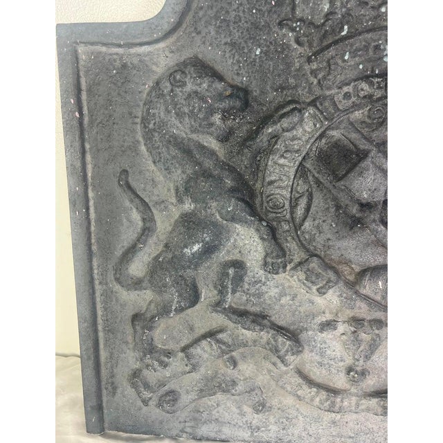 Victorian Cast Metal Fireback Plaque | Chairish