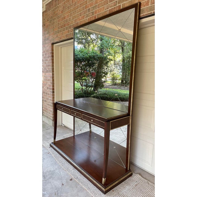 1980s John-Richard Entry Console With Statement Mirror | Chairish