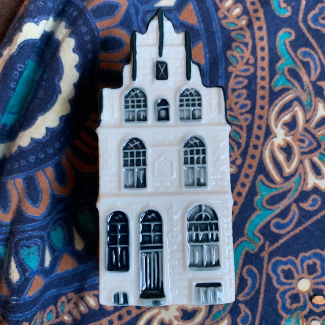 Vintage Miniature Blue & White Delft Houses - Set of 3 | Chairish