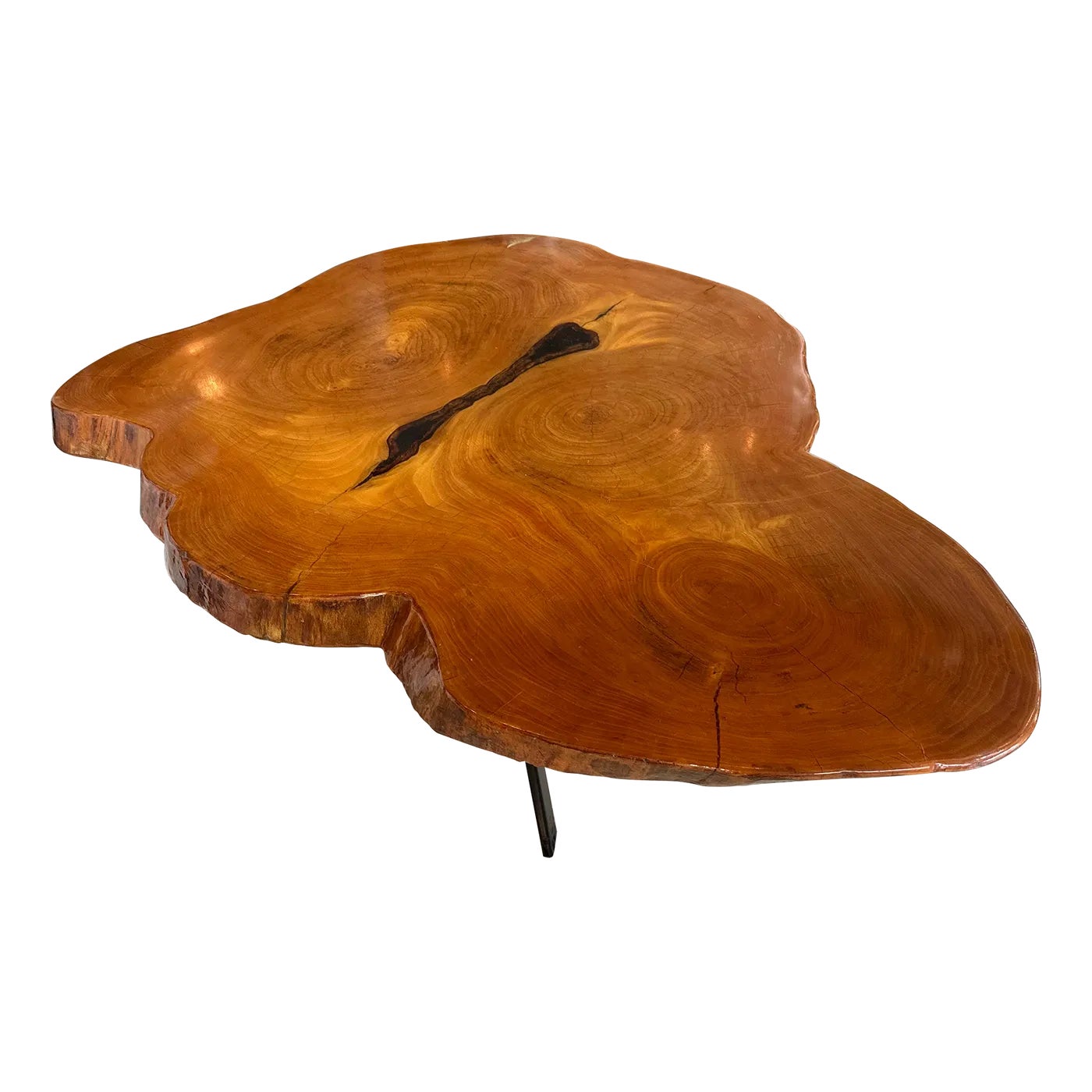 Vintage Mid Century 1950s Cypress Coffee Cocktail Table Freeform Edge ...
