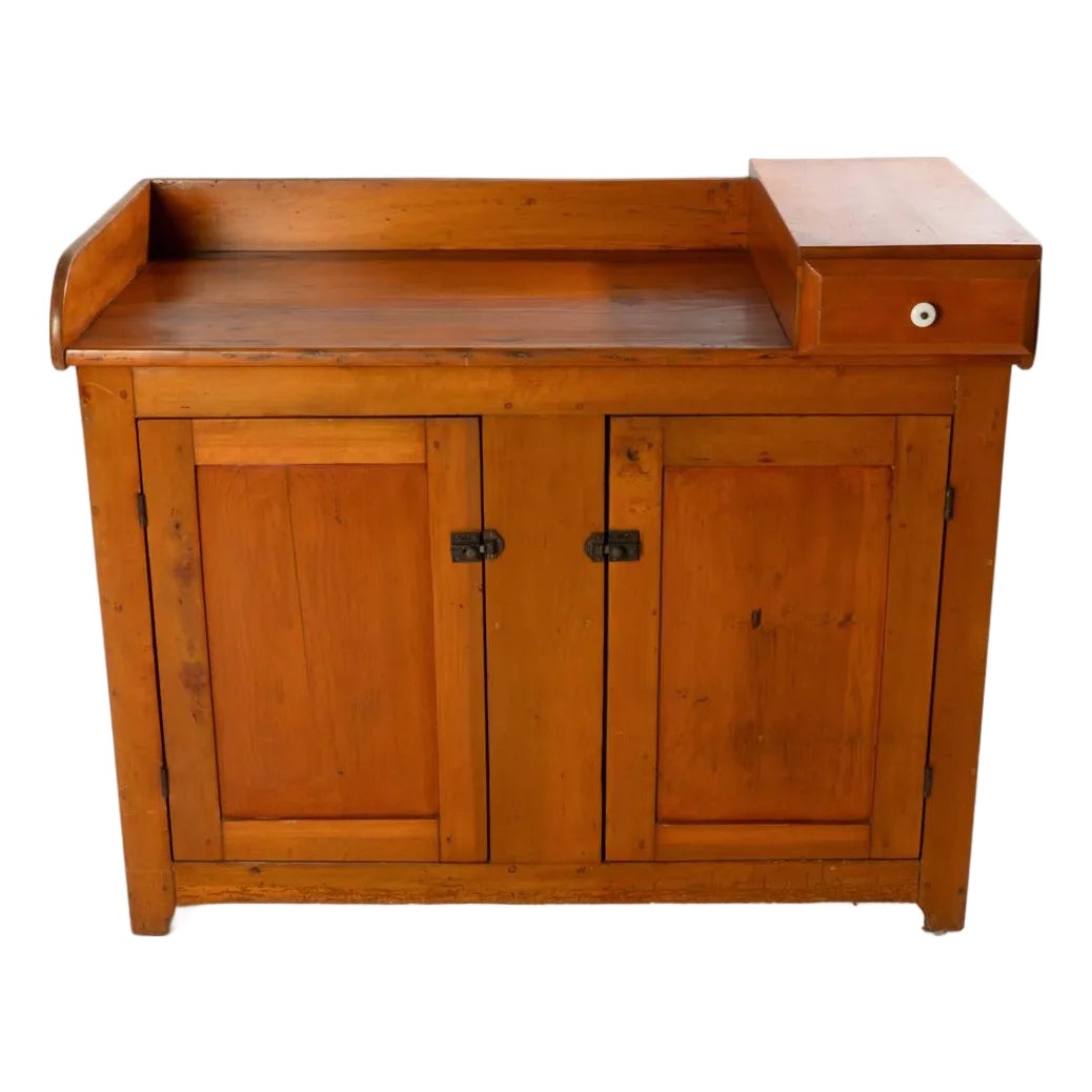 Antique MId 19th Century Country Dry Sink Cupboard | Chairish
