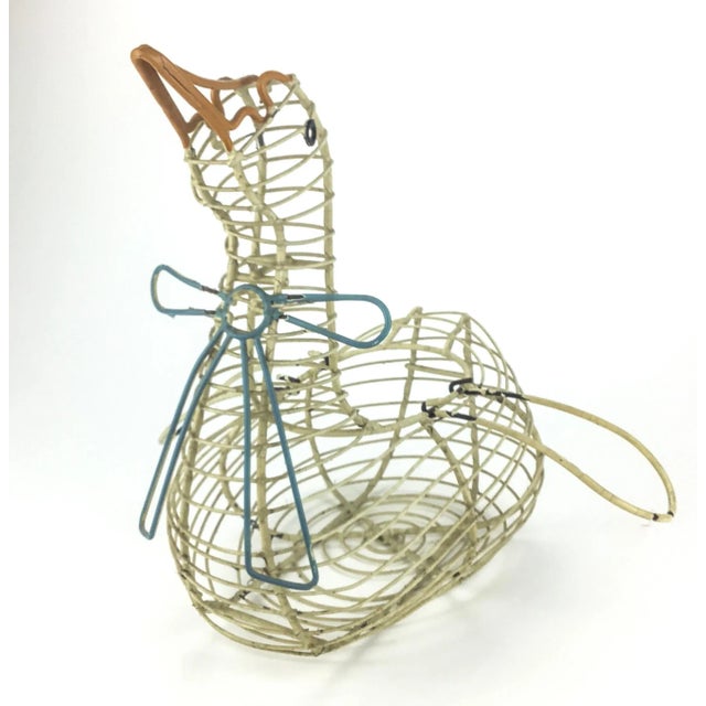1960’s Wire Duck Basket With Handles | Chairish