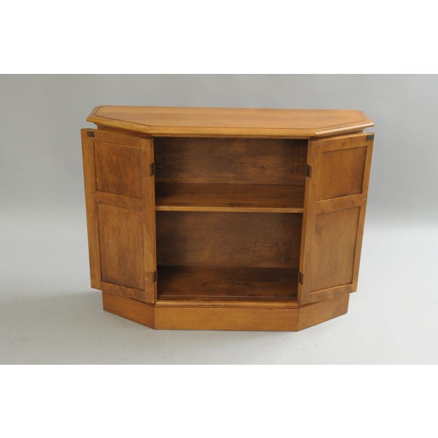 Conant Ball Maple Wood Hall Console Table Cabinet and Wall Mirror ...