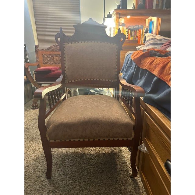 Late 19th Century Victorian Parlor Chair | Chairish