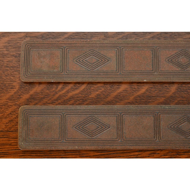 Tiffany Studios New York Graduate Pattern Bronze Blotter Ends With ...