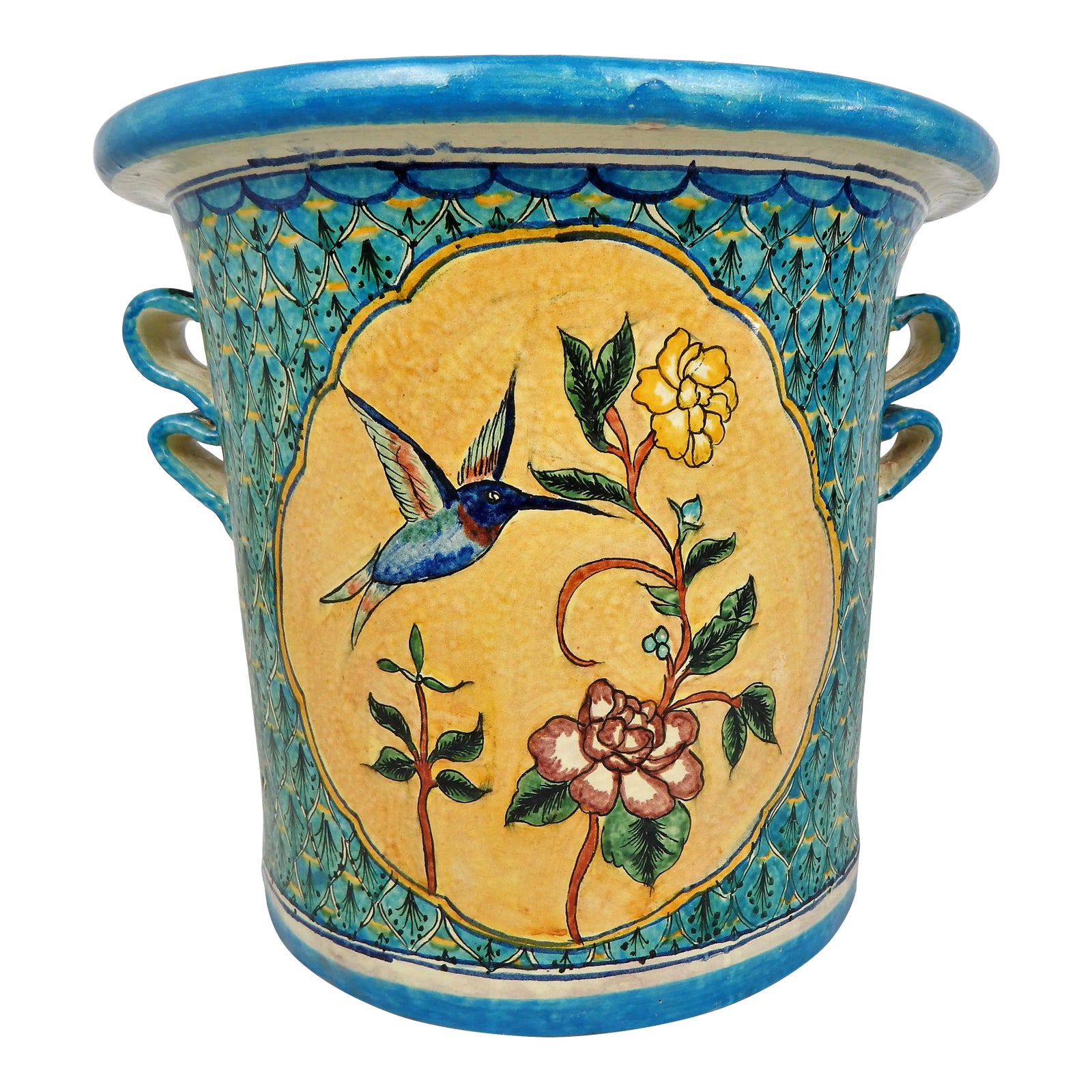 Hand-Painted Moroccan Planter | Chairish