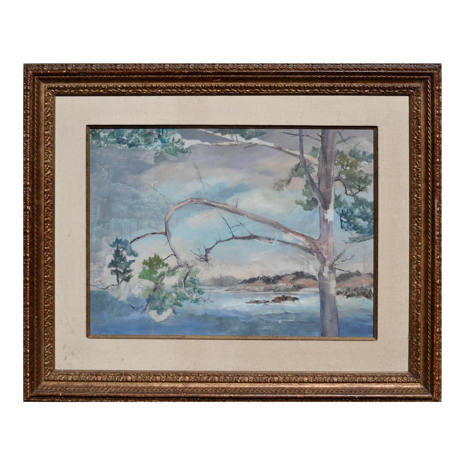 Distant Shore Oil Painting | Chairish