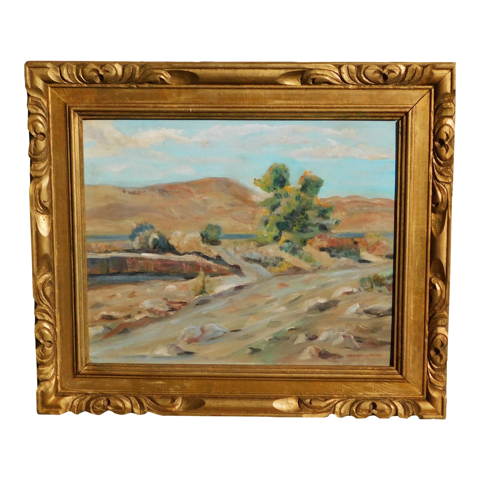 Mid 20th Century Frederick Becker Early California Artist Oil Painting ...
