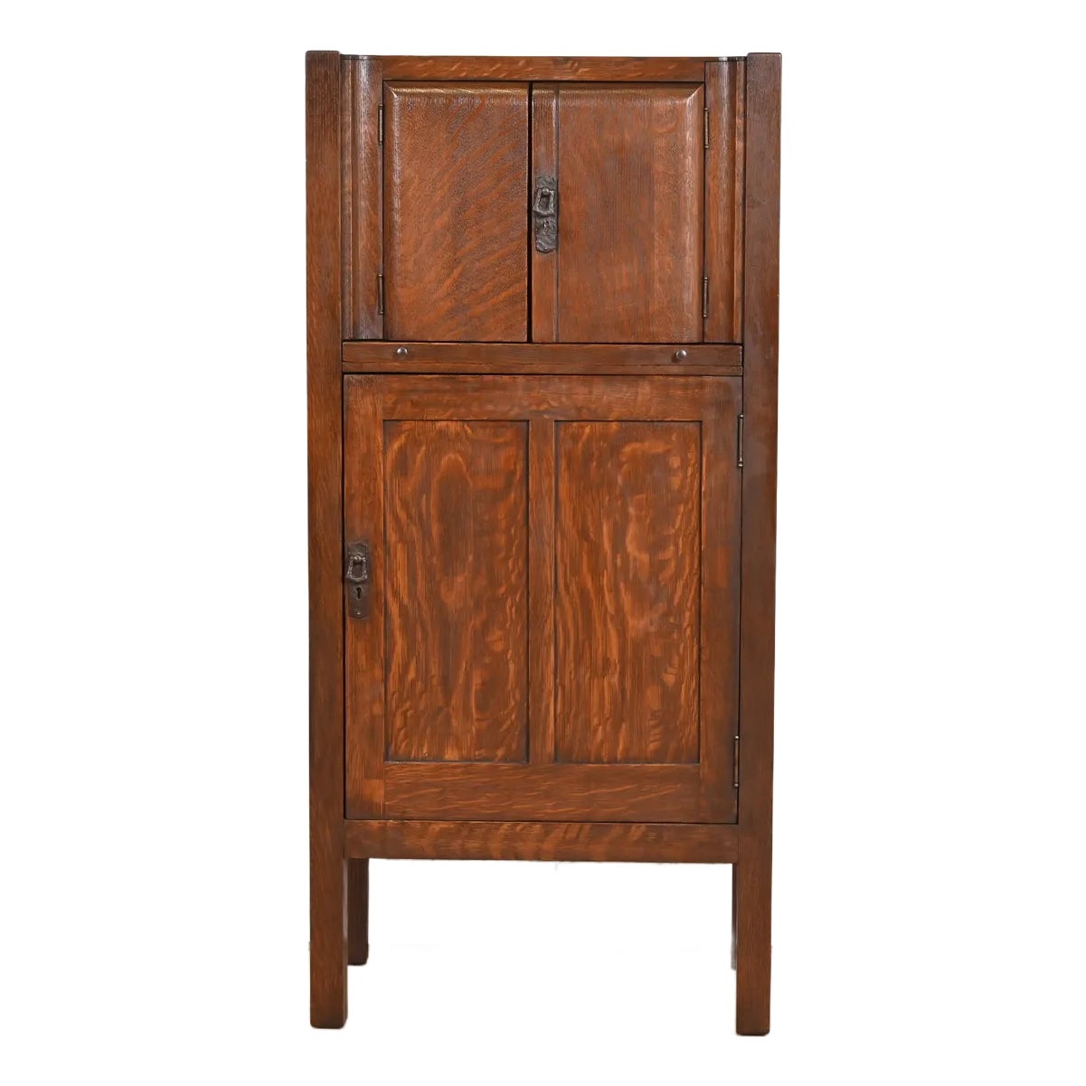 Lifetime Furniture Antique Mission Oak Arts & Crafts Cellarette or Bar ...