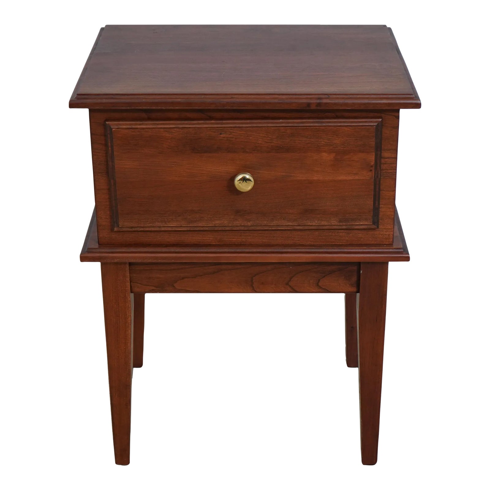 Custom Crafted Cherry Humidor Nightstand End Table | Chairish