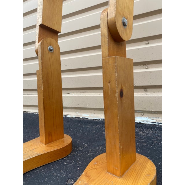 Life Sized Pine Human Form Figure Sculpture | Chairish