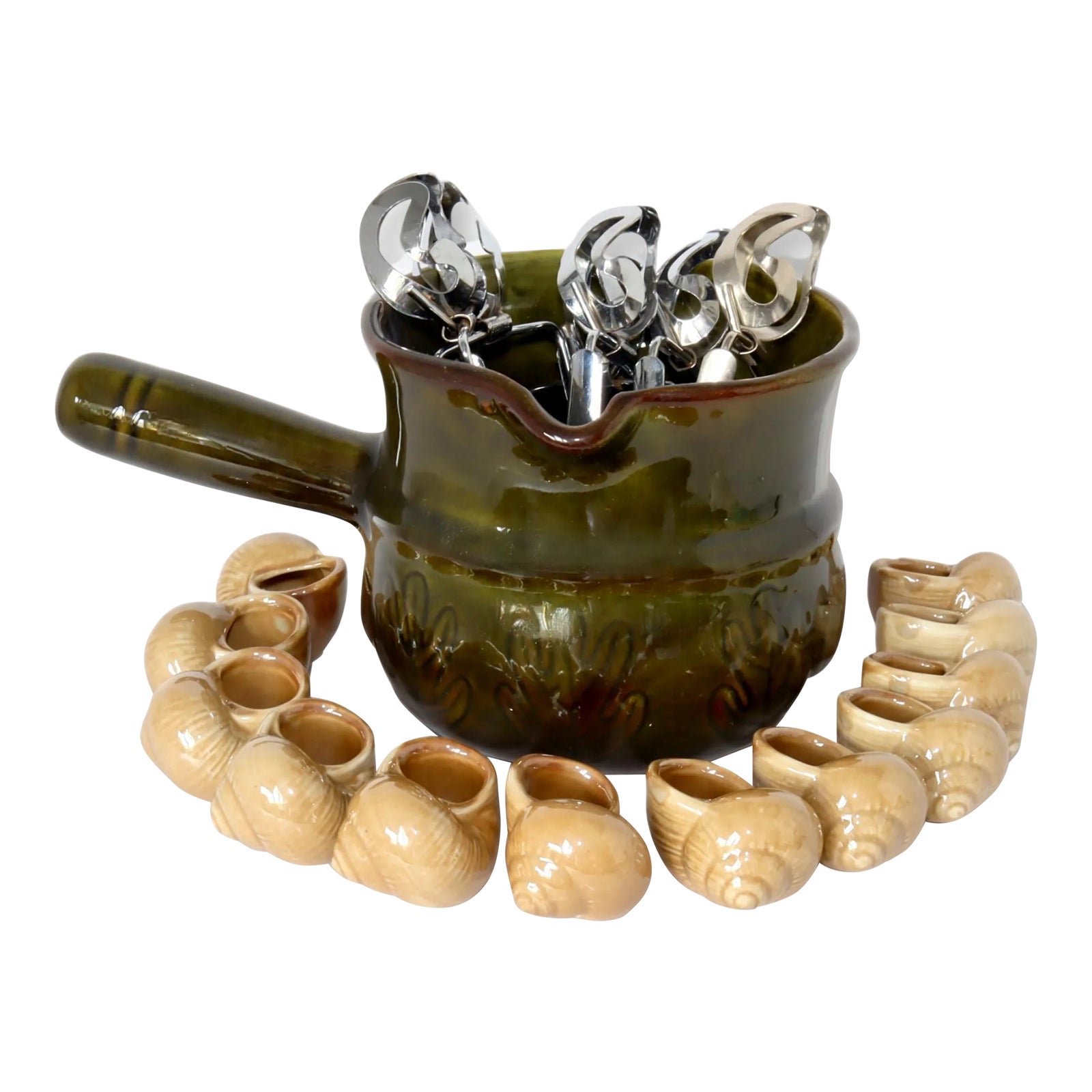 Escargot Serving Set, 19 Pieces | Chairish
