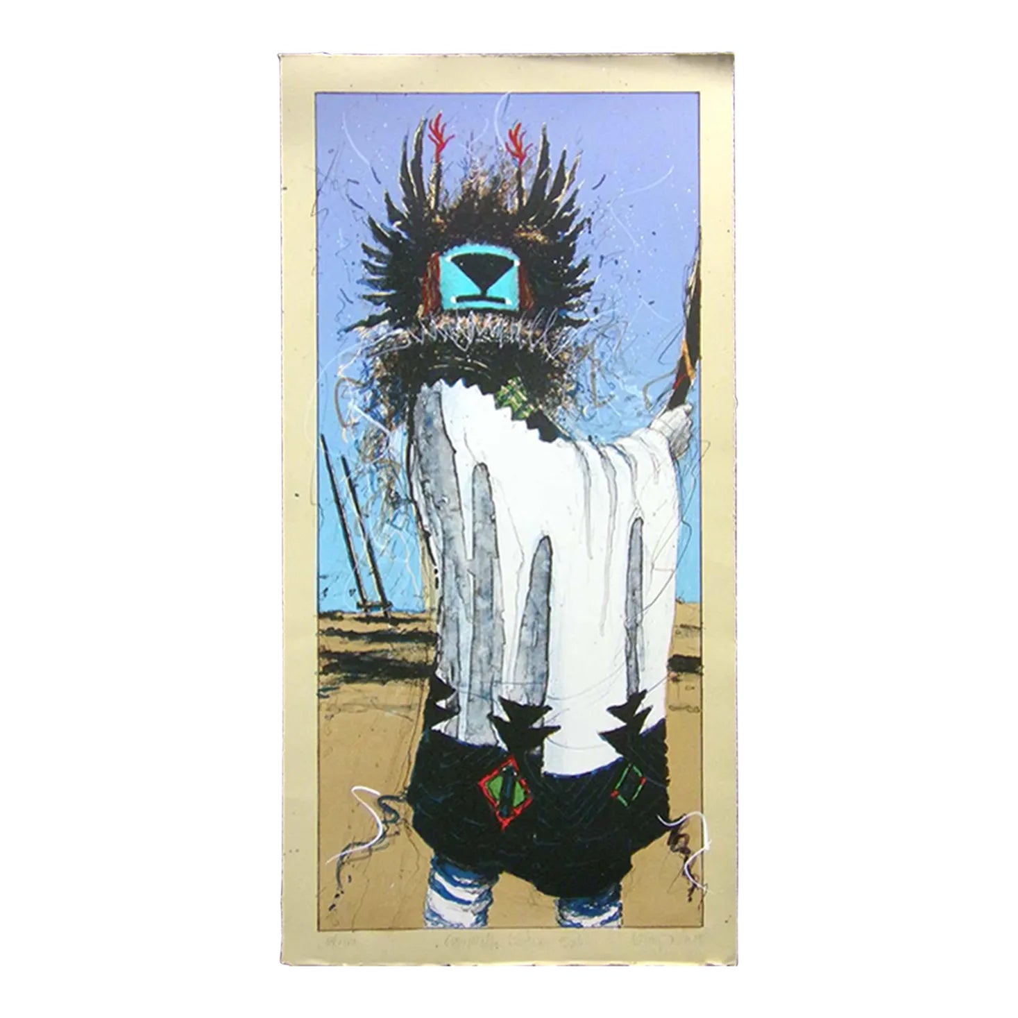 Larry Fodor "Crow Mother Kachina St I" Hand Signed Original Lithograph ...
