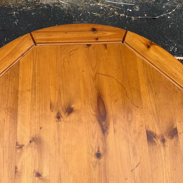 Mid-20th Century Round Pine Coffee Table | Chairish