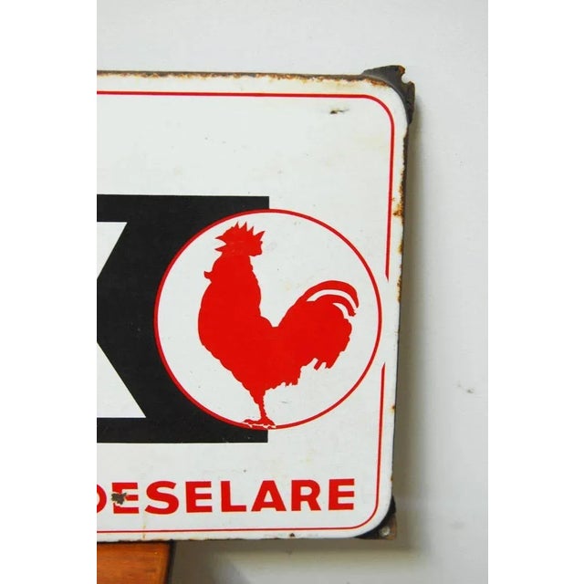 Antique Dutch Metal Farm Animal Feed Sign | Chairish