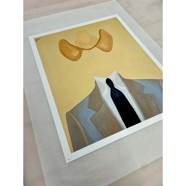 "Club in Yellow" Contemporary Original Western Surrealist Portrait ...