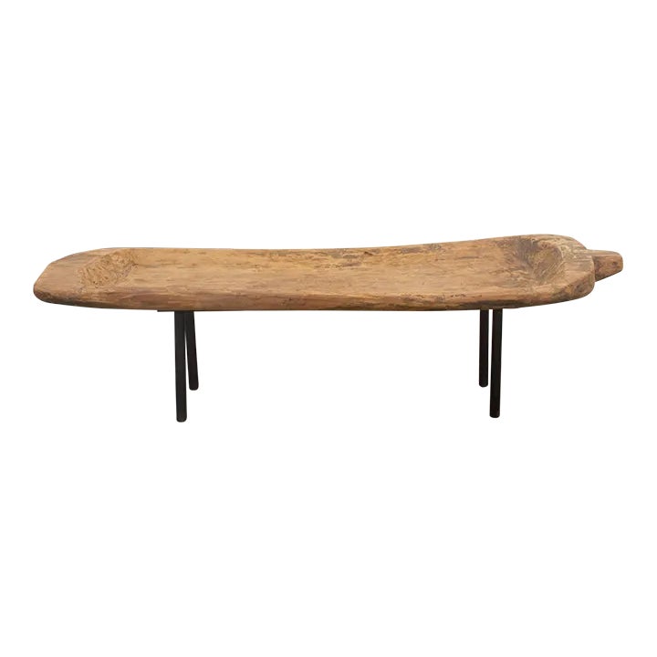 Antique Naga Wooden Trough Table | Chairish