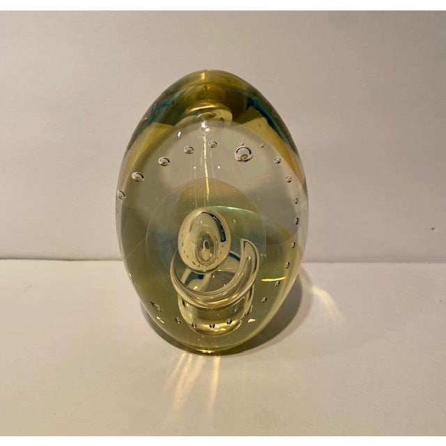 Robert Eickholt Art Glass Paperweight Signed and Dated 1984 | Chairish