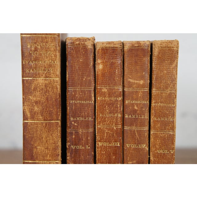 5 Volume Book Set Antique Evangelical Rambler 1826 & Sequel 1827 Bedell ...
