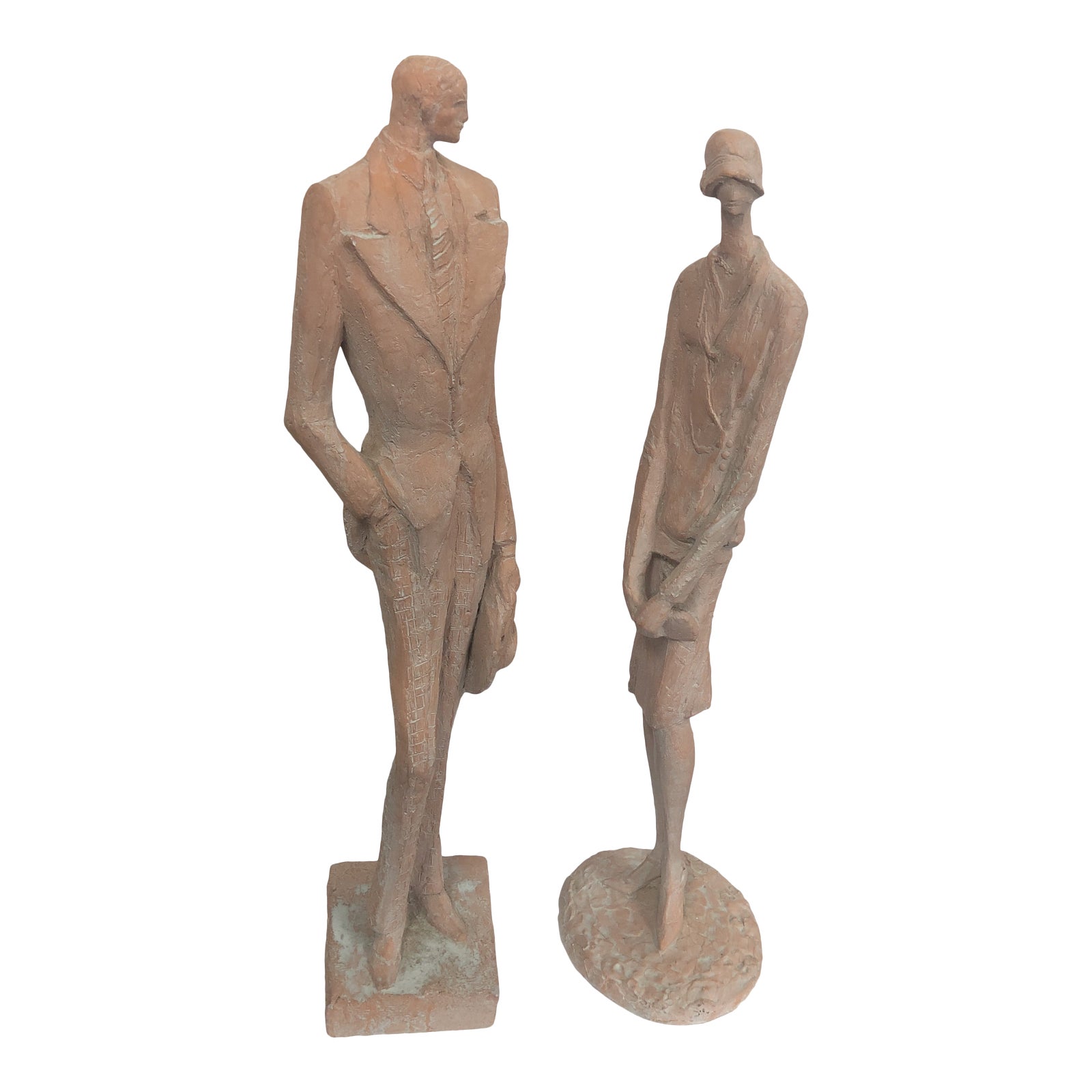 Austin Productions Man and Woman Statues - Set of 2 | Chairish
