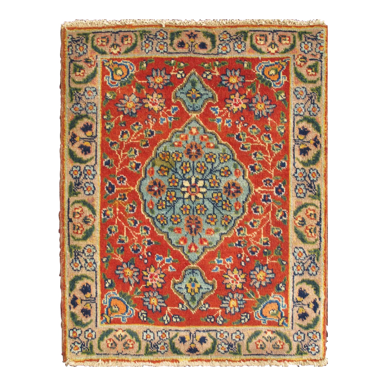 Early 20th Century Antique Miniature Tabriz Rug - 1′11″ × 2′5″ | Chairish