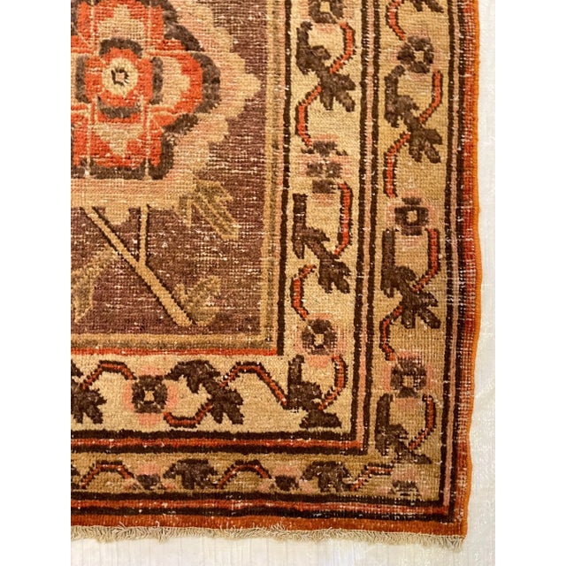 19th Century Golden Brown Design Samarkand Rug | Chairish