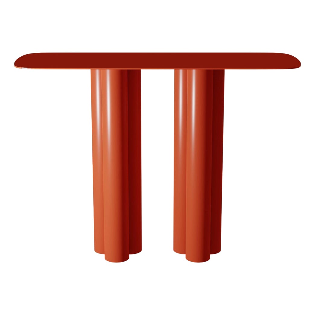Luna 130 Metal Console Table by Laurence Du Tilly | Chairish