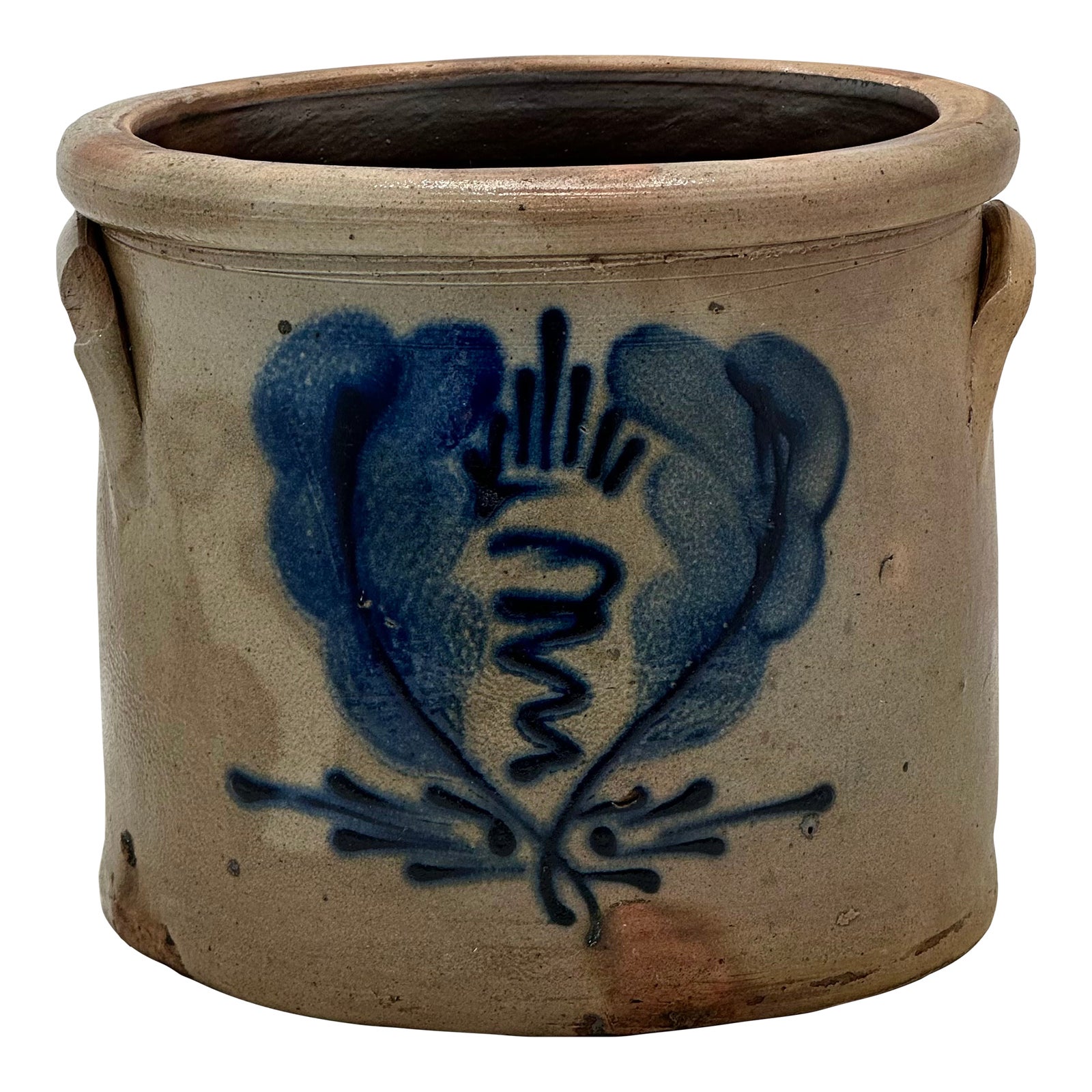 Wonderfully Rustic Small 1 Gallon Size Antique MId 1800s American Blue ...