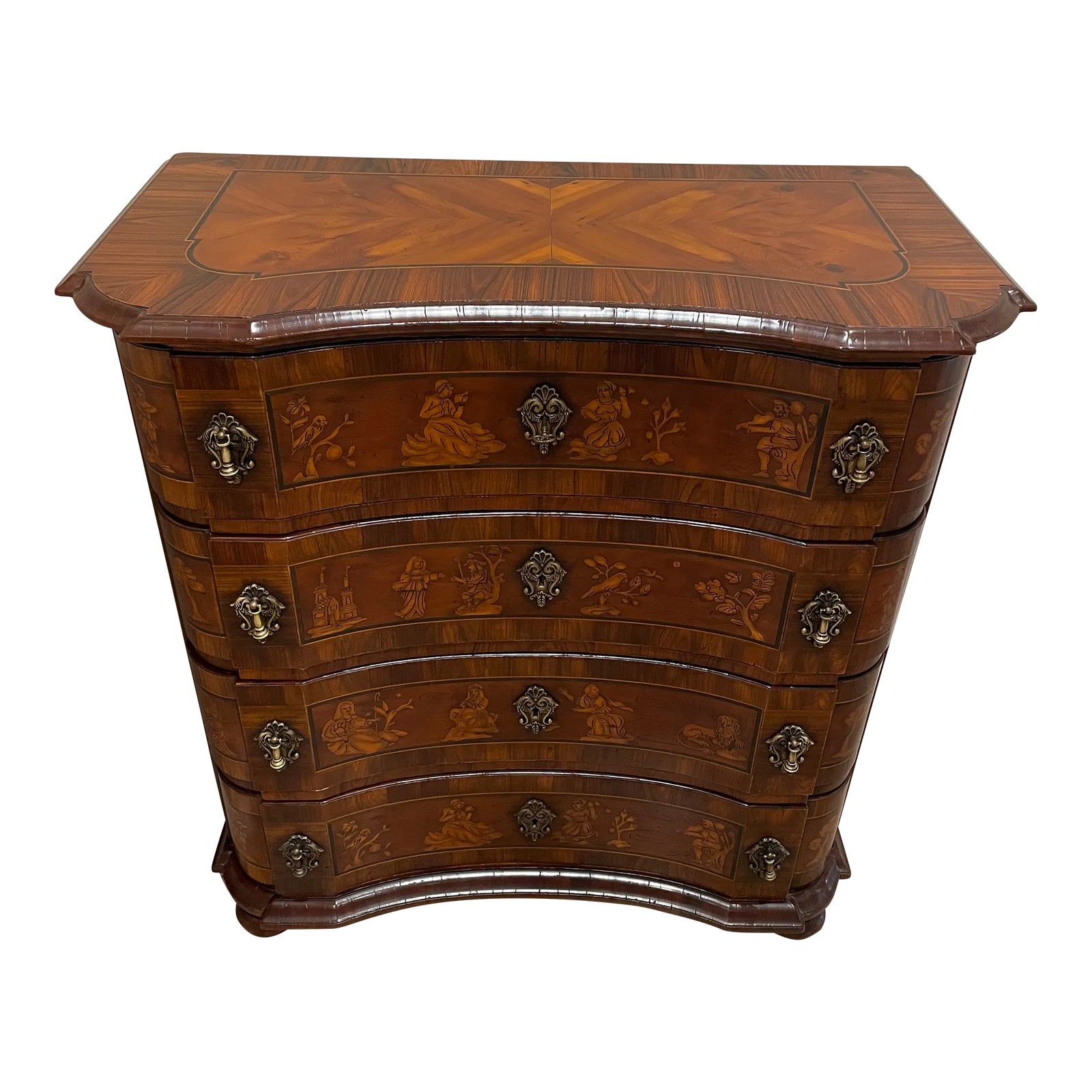 Alfonso Marina Siena Asymmetric Chinoiserie Chest | Chairish