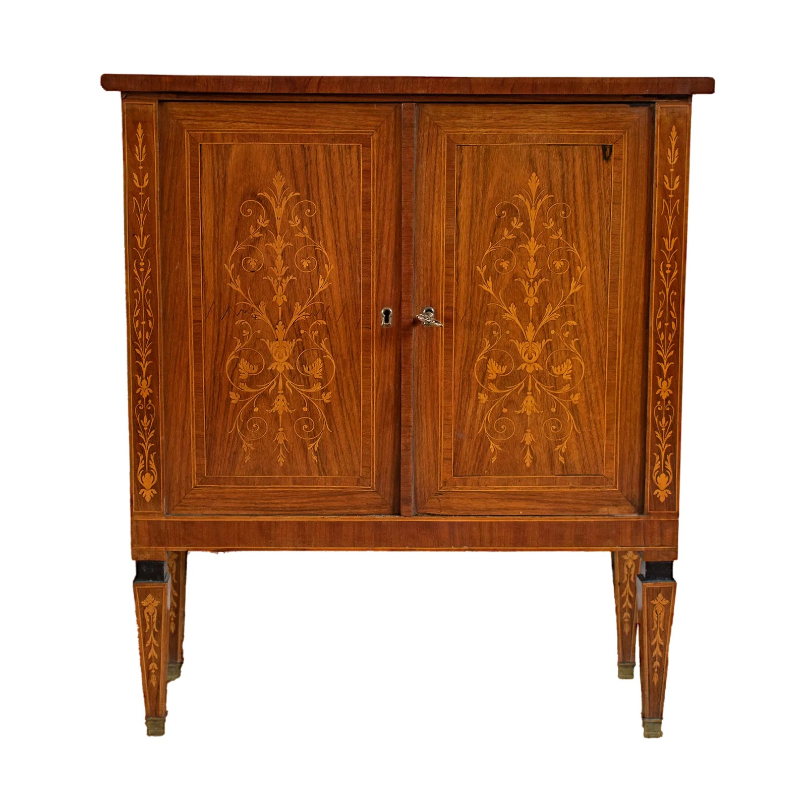 Sideboard with Two Finely Inlaid Doors | Chairish